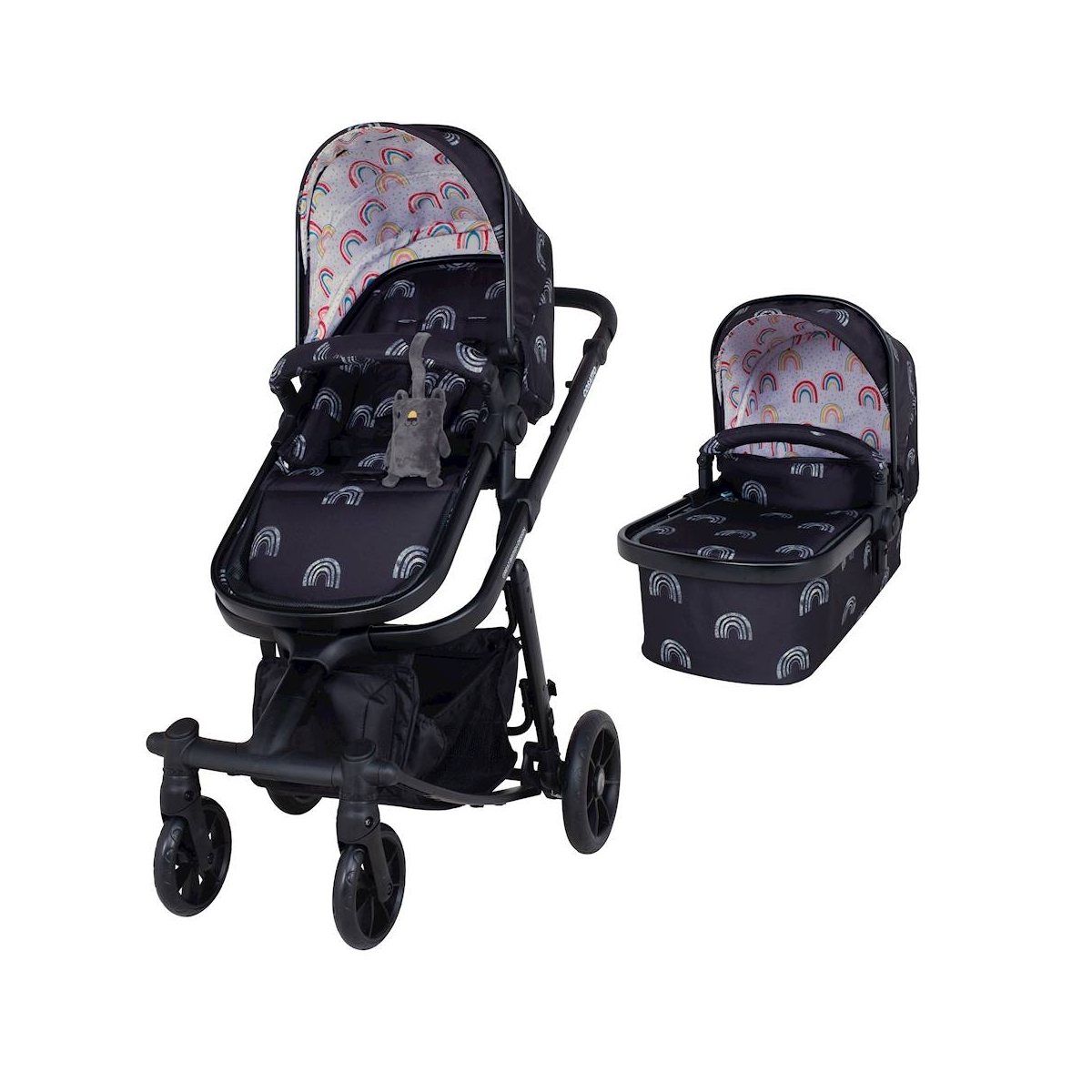 Cosatto Giggle Quad Pram and Pushchair-Night Rainbow - Everything Baby