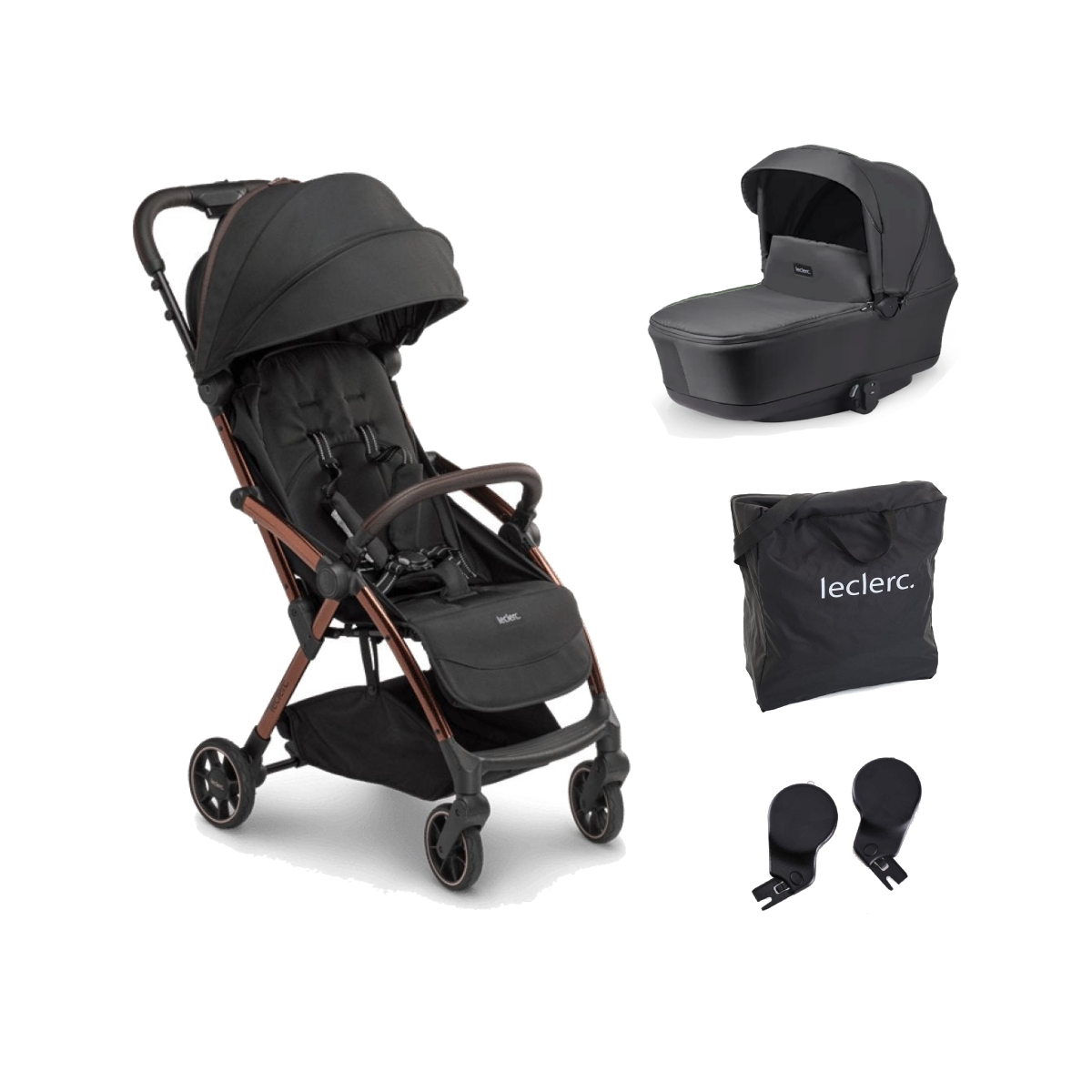 Leclerc Baby Influencer Bundle-Black Brown - Everything Baby