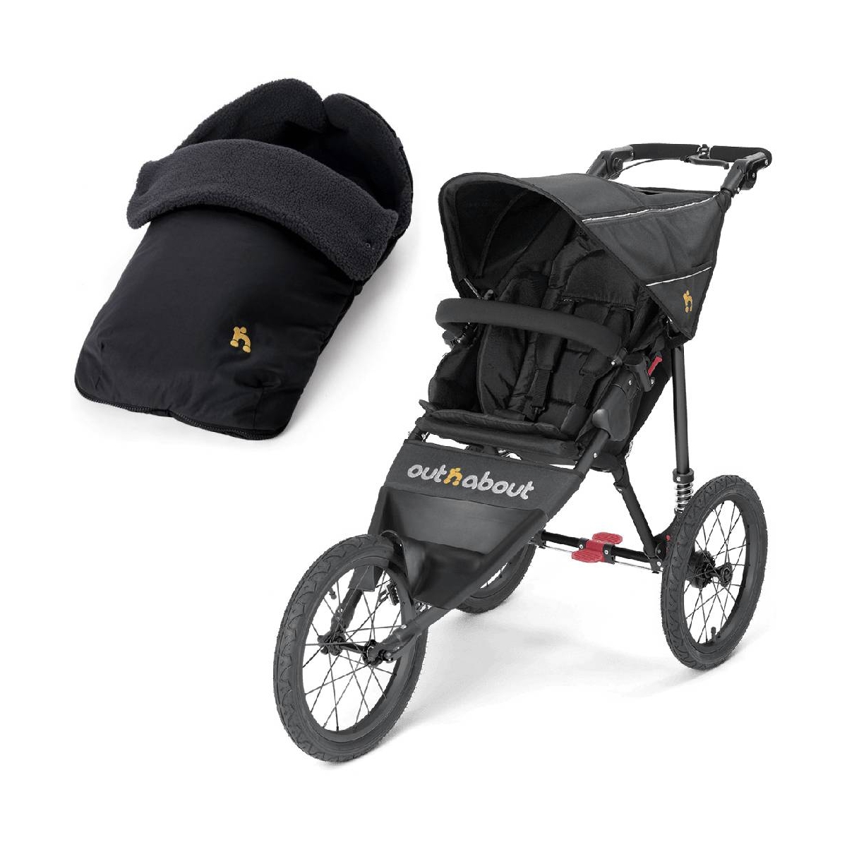 Out n About Nipper SPORT V4 Stroller-Raven Black With Footmuff ...