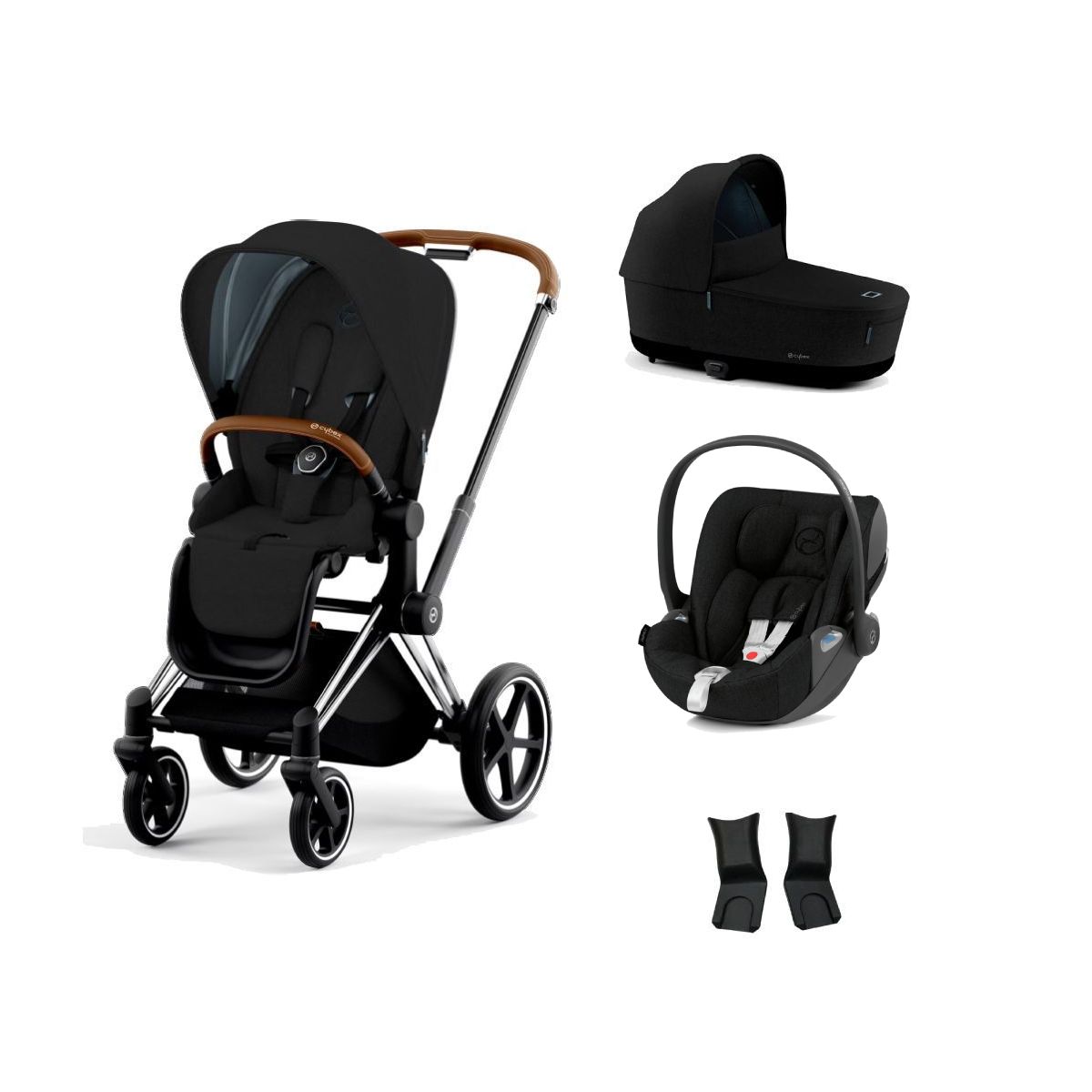 Cybex Priam Chrome Pushchair with Lux Carry Cot & Cloud Z Car Se ...