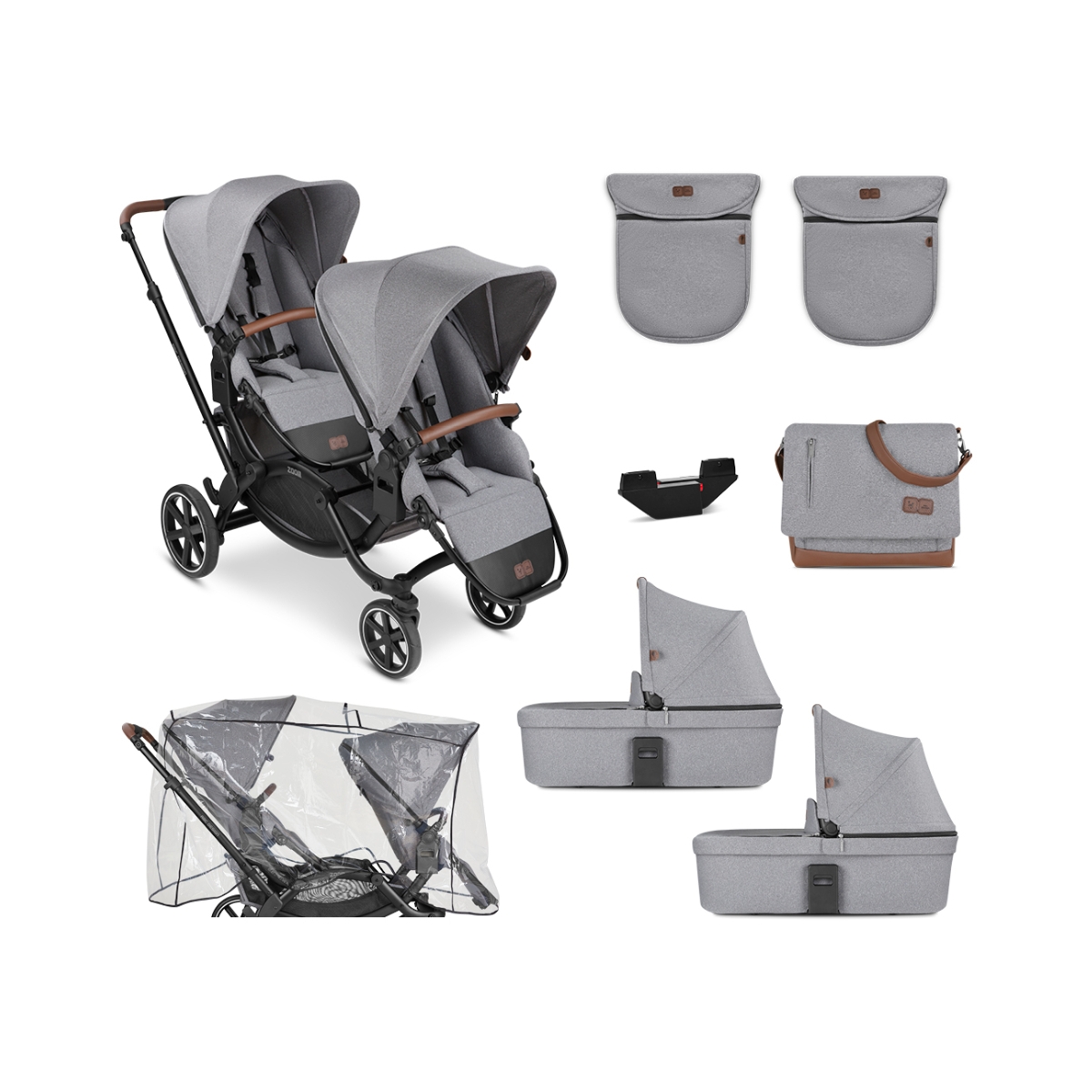 ABC Design Zoom 2in1 Pram System Bundle-Tin - Everything Baby