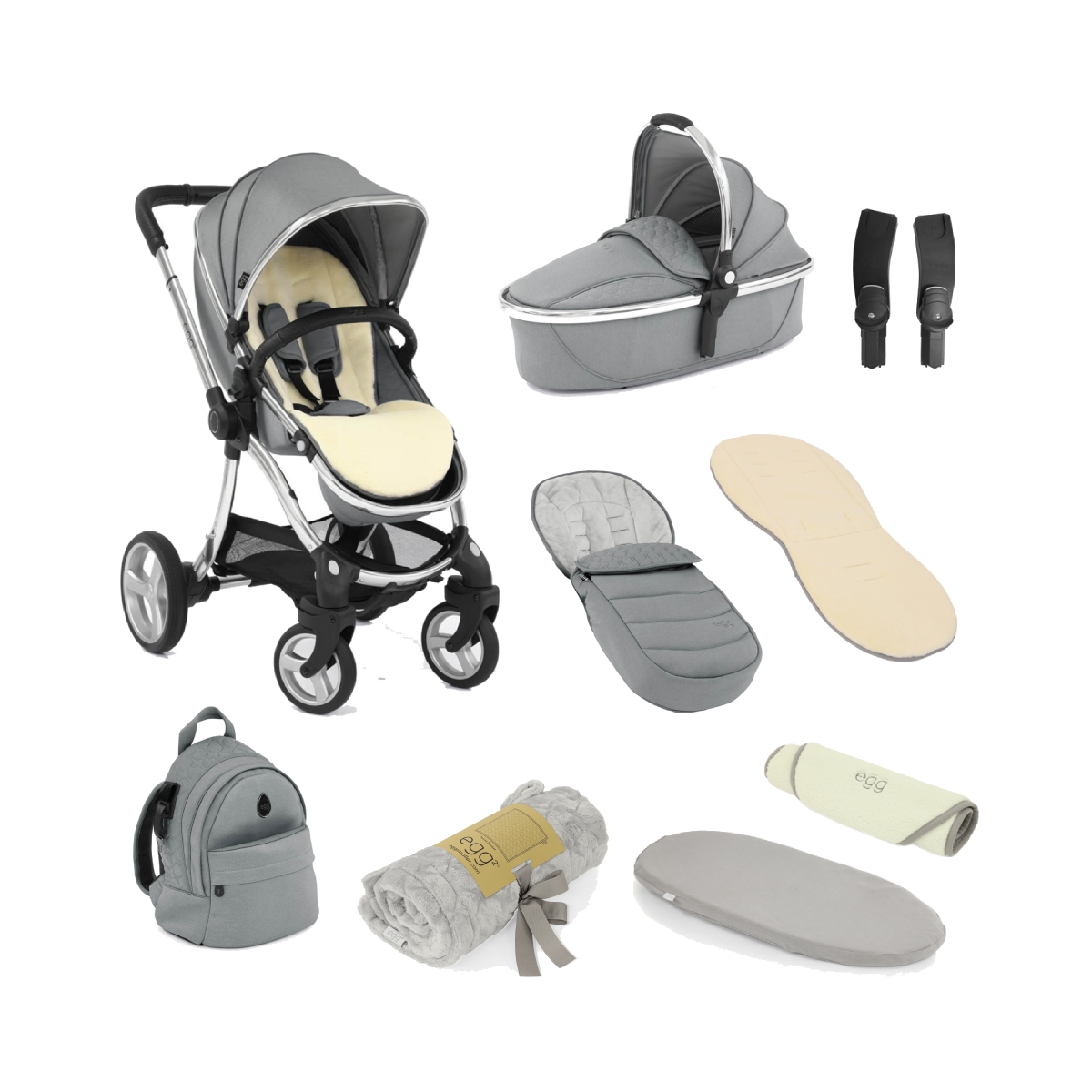 egg® 2 9 Piece Snuggle Bundle-Monument Grey (2022) - Everything Baby