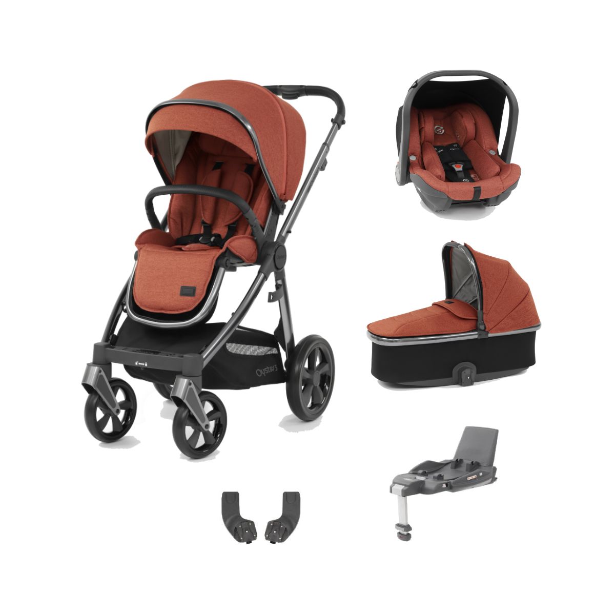 BabyStyle Oyster 3 City Grey Finish Chassis Essential Capsule Tr ...