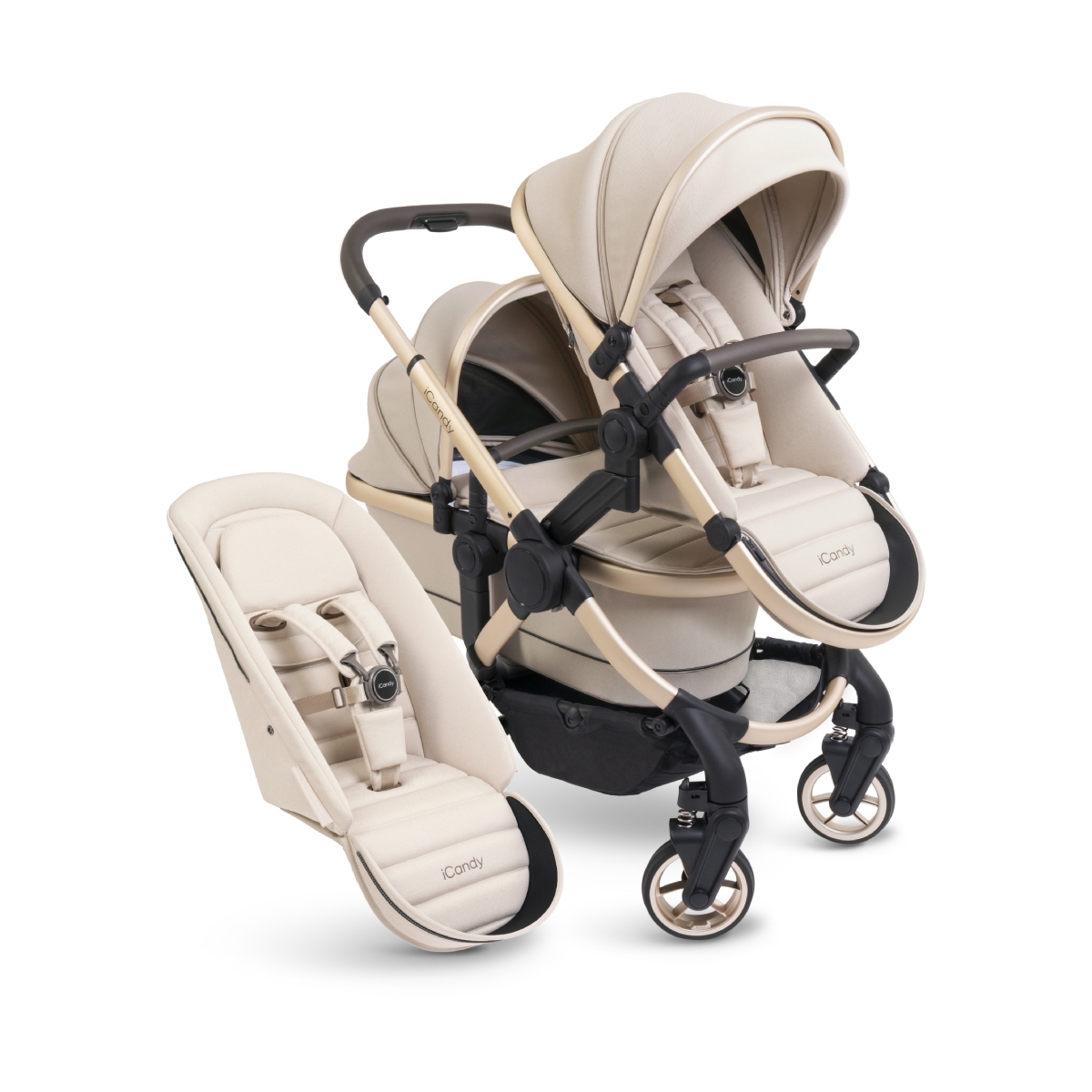 iCandy Peach 7 Double Pushchair Bundle-Biscotti - Everything Baby