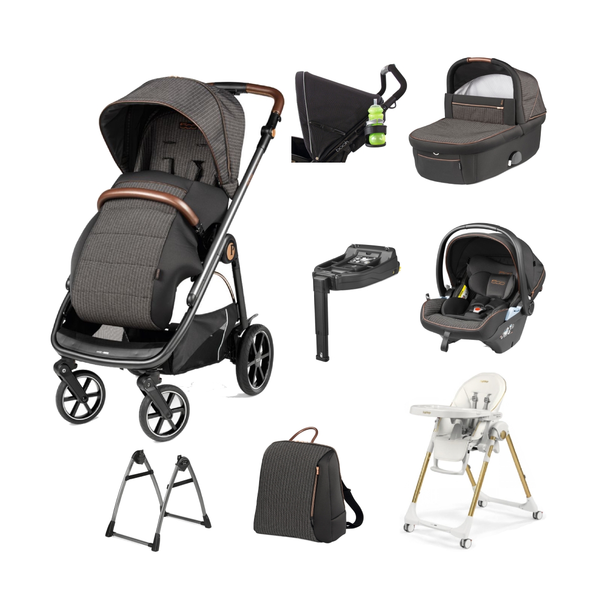 Peg Perego Veloce 11 Piece I-Size Bundle With Peg Perego Prima P ...